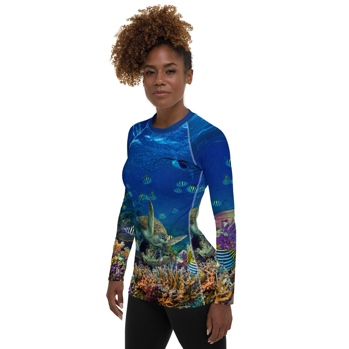 Women's Coral Reef Form Fitting Premium Rash Guard UPF 50+ – Dive Cupid